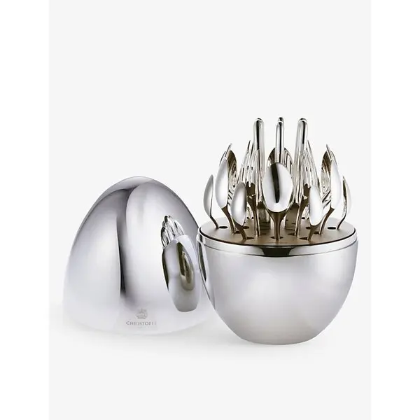Christofle Mood Silver-plated Stainless-steel Cutlery Set Of 24 - One-color