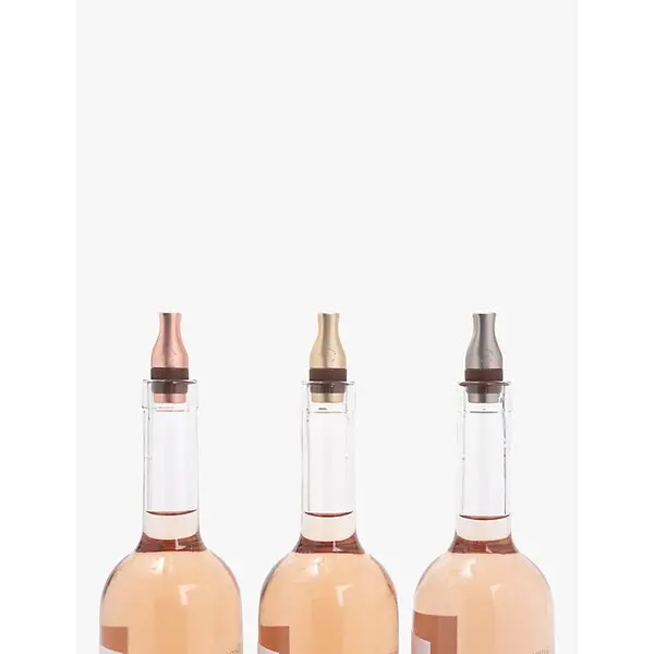 L'ATELIER DU VIN Pack Of Three Assorted Metal Wine Stoppers