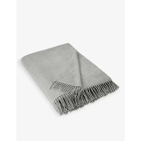 THE WHITE COMPANY Fringe-trim Lightweight Recycled Cashmere-blend Throw - Mink