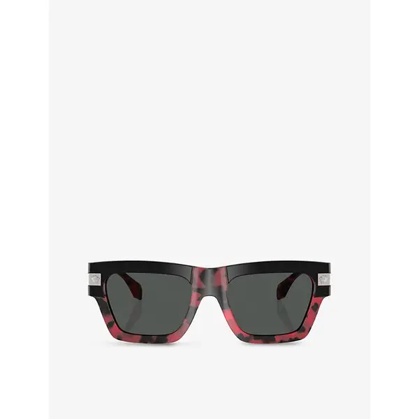 Versace Ve4464 Rectangle-frame Sunglasses - Red