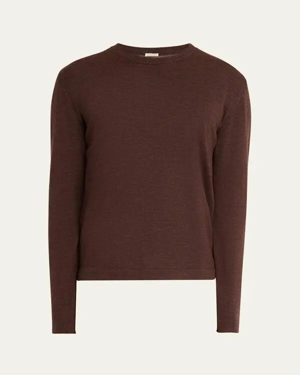 Massimo Alba Mouline Wool Crewneck Sweater