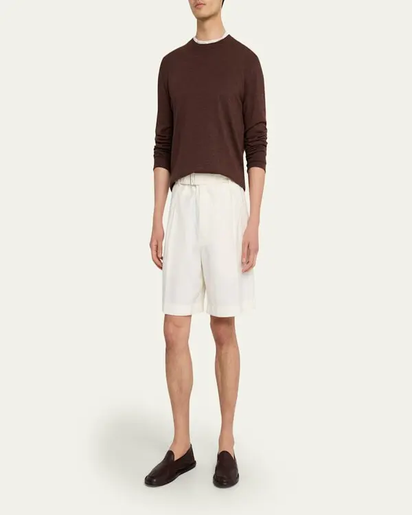 Massimo Alba Mouline Wool Crewneck Sweater