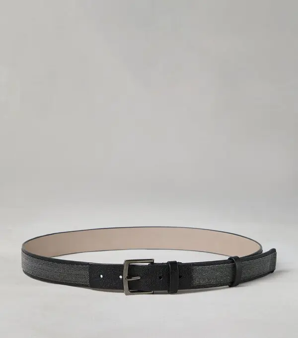 Brunello Cucinelli Calfskin Monili Belt - Black | Editorialist display picture 3
