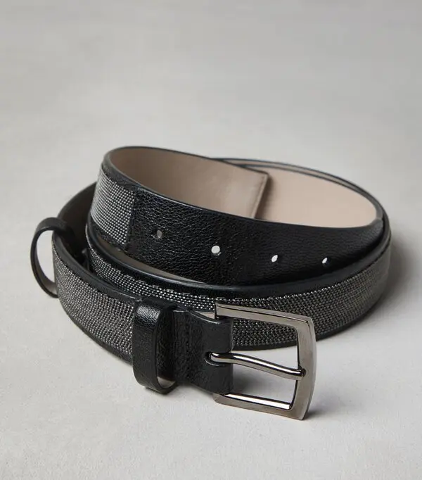 BRUNELLO CUCINELLI Women\'s Calfskin Monili Belt Size XS Vachetta belt with monili for Woman in Brown | Brunello  main image 3