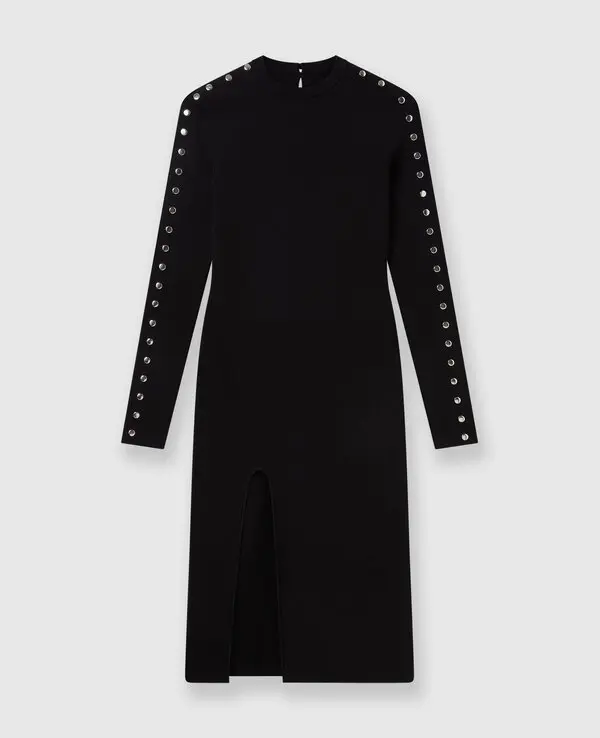 Stella McCartney Long-sleeve Leg Slit Midi Dress