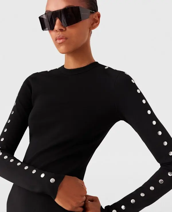 Stella McCartney Long-sleeve Leg Slit Midi Dress