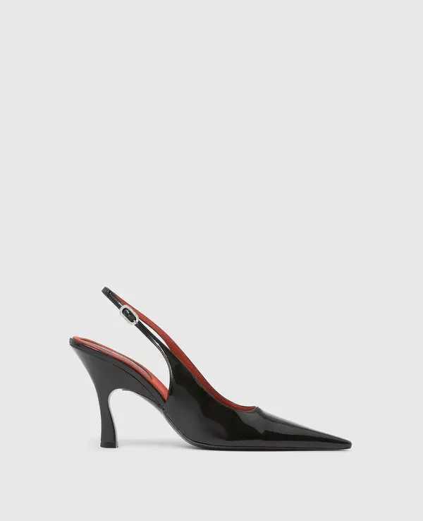 Stella McCartney Elsa Pointed Toe Slingbacks - Black