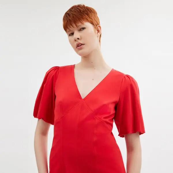 COACH Puff Sleeve Dress