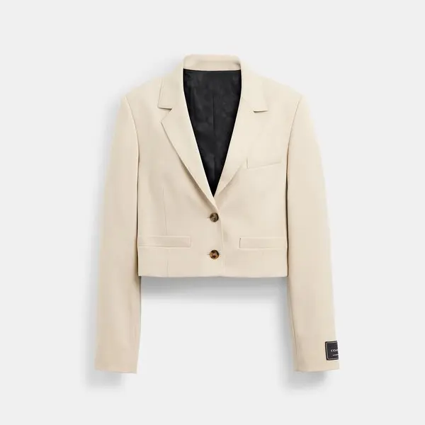 COACH Cropped Blazer - Khaki