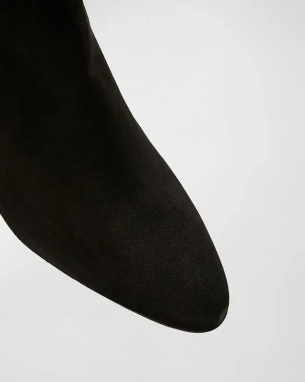 Manolo Blahnik Rosie Suede Booties - Black