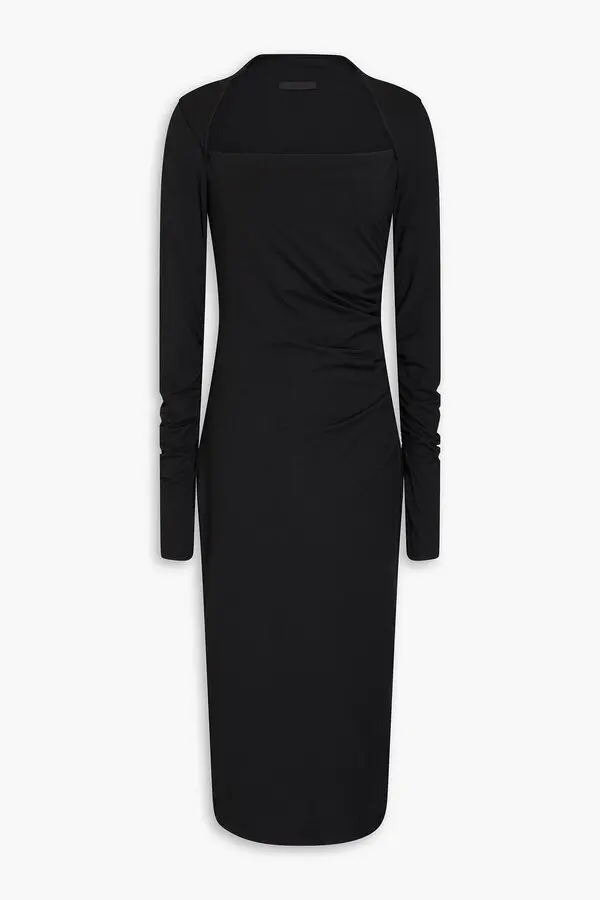 Helmut Lang Ruched Stretch-jersey Midi Dress