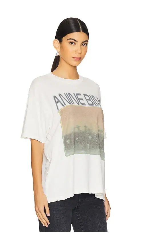 ANINE BING Cade Mushrooms Tee In White - Off White