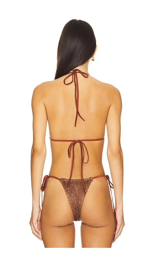 ASTA RESORT Lio Sequin Bikini Top