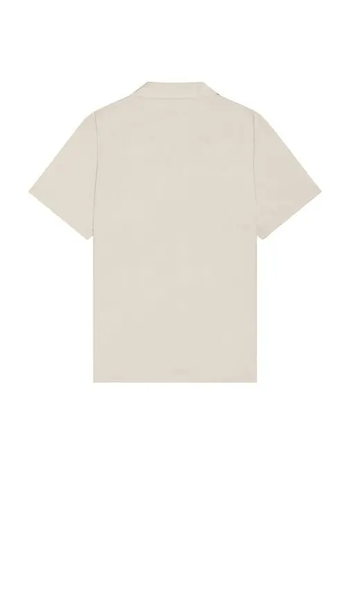 Calvin Klein Camp Shirt In Nude