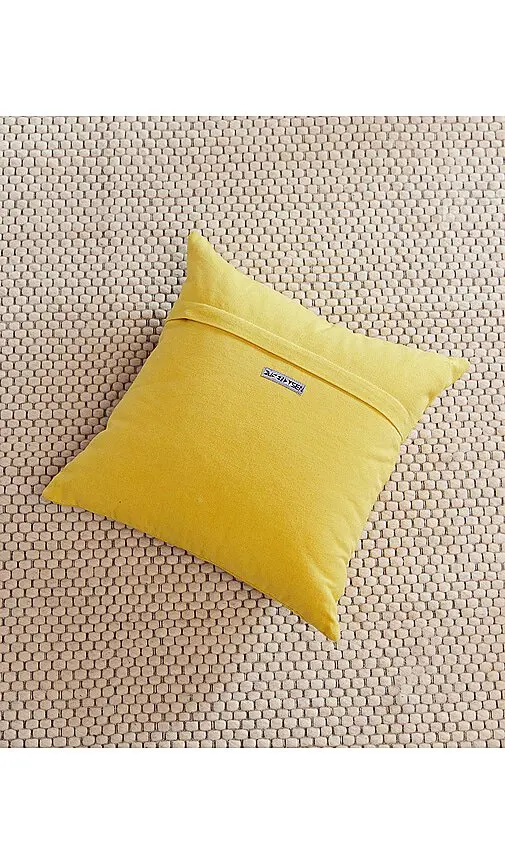 DUSEN DUSEN Embroidered Pillow Cover In Yellow