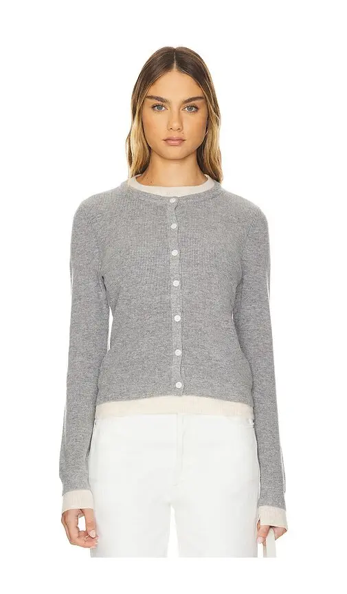 Line & Dot Hutch Double Layer Cardigan