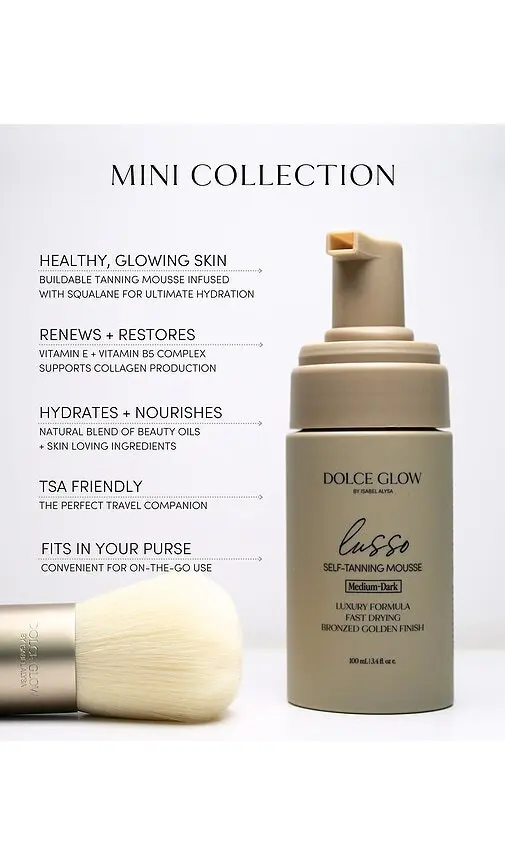 DOLCE GLOW BY ISABEL ALYSA Travel Lusso Self-tanning Mousse - Medium To Dark