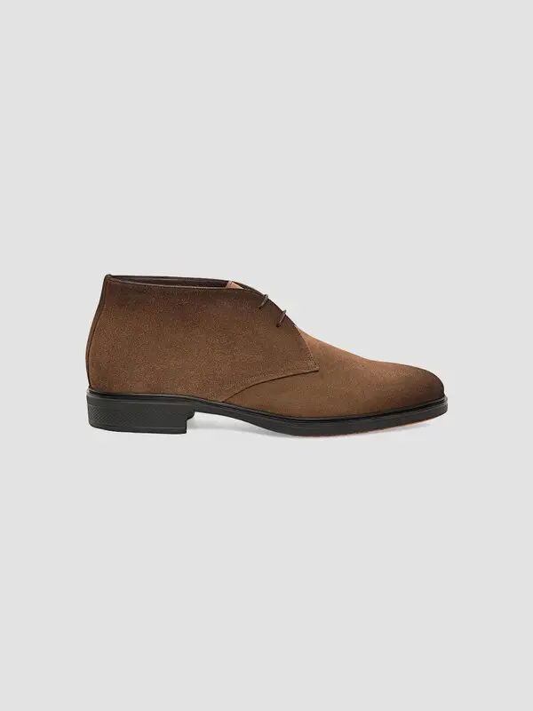 Santoni Easy Burnished Suede Chukka Boots
