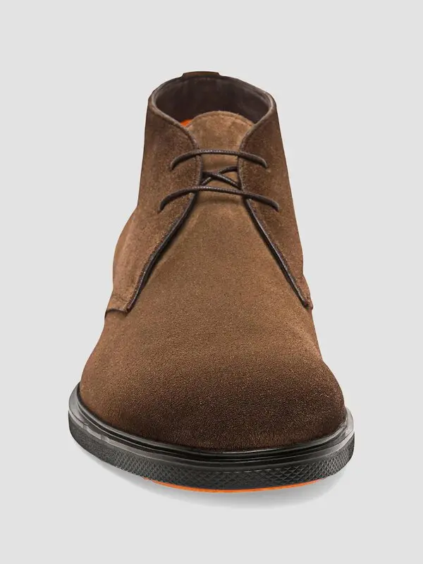 Santoni Easy Burnished Suede Chukka Boots