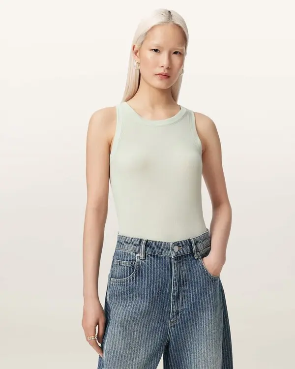 ALLSAINTS Rina Sleeveless Tank Top - Haze Green
