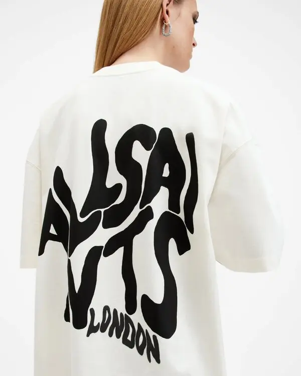 ALLSAINTS Orlando Logo Oversized T-shirt - White