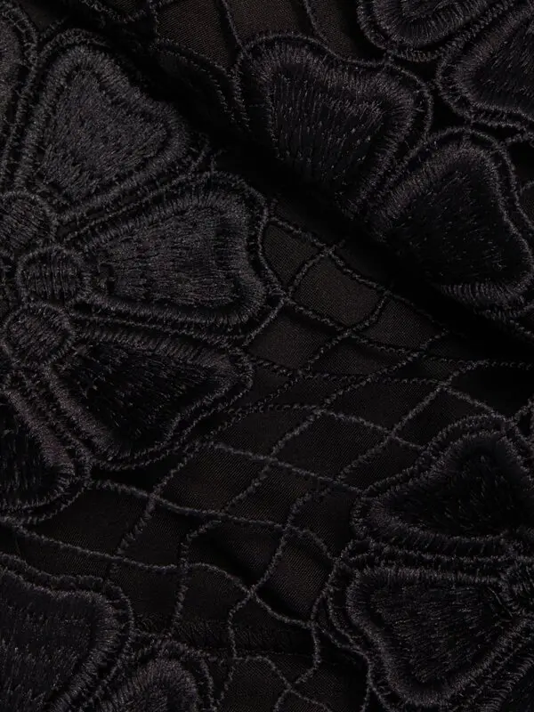 MILLY Yasmin Lace Minidress - Black