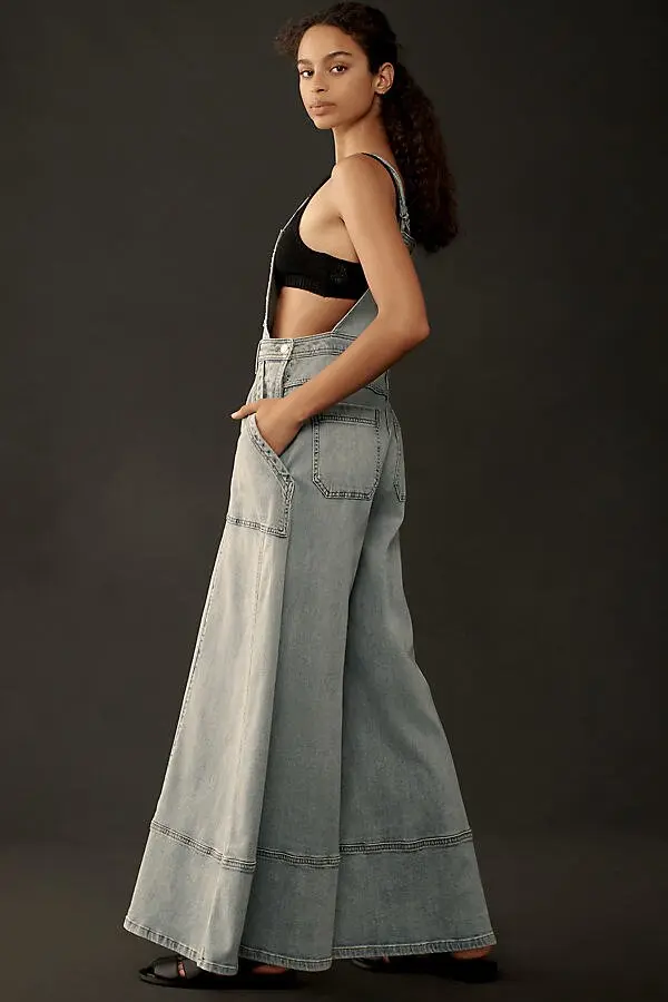PILCRO The Carpenter Raver Wide-leg Jumpsuit