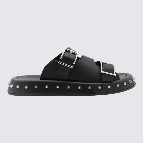 Alexander McQueen Punk Studded Leather Sandals - Black