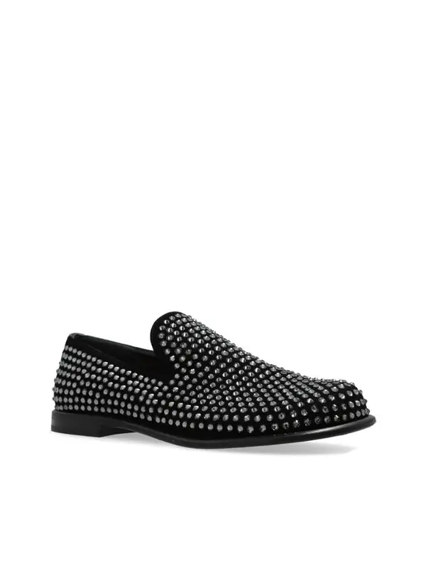 JW Anderson Crystal-embellished Loafers - Black