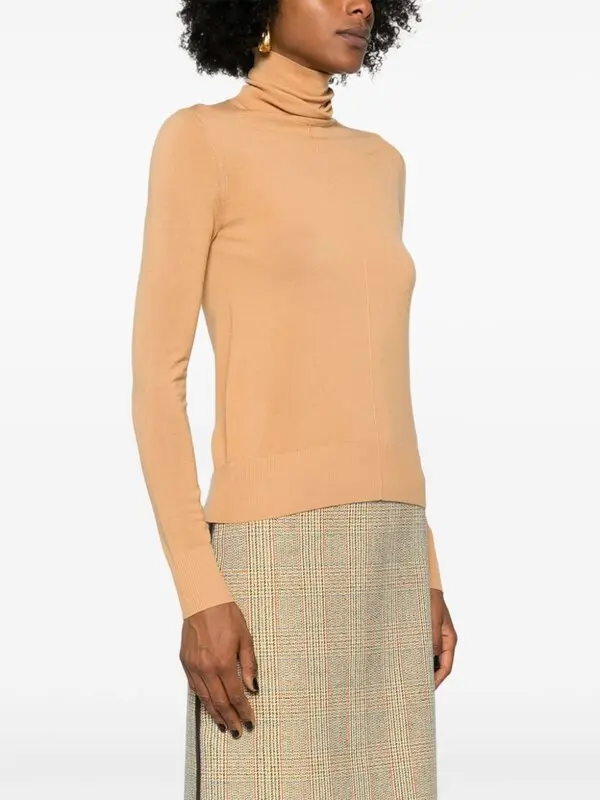 Chloé Logo-embroidered Wool Jumper - Neutrals