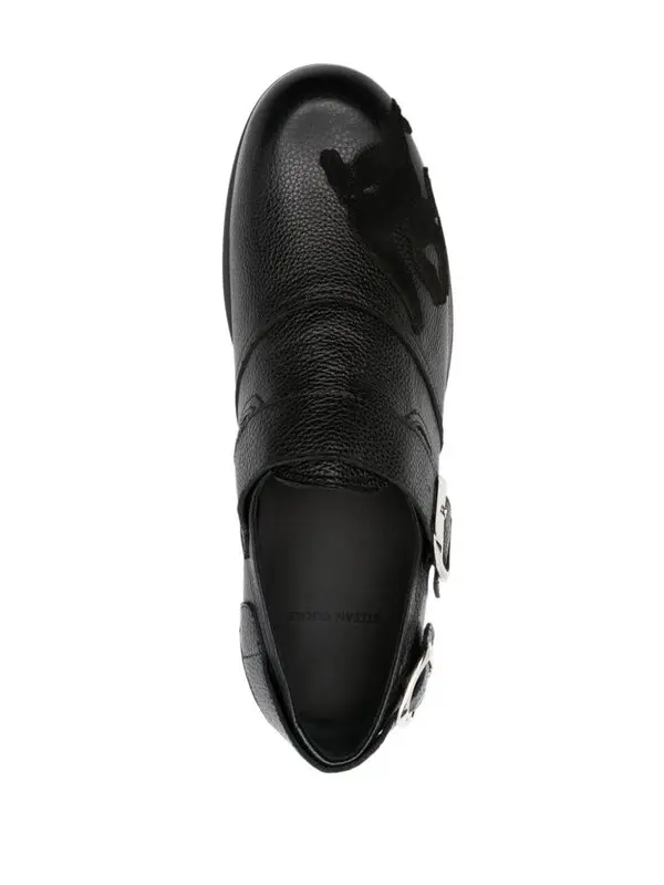 Stefan Cooke Pegasus Biker Monk Shoes - Black | Editorialist