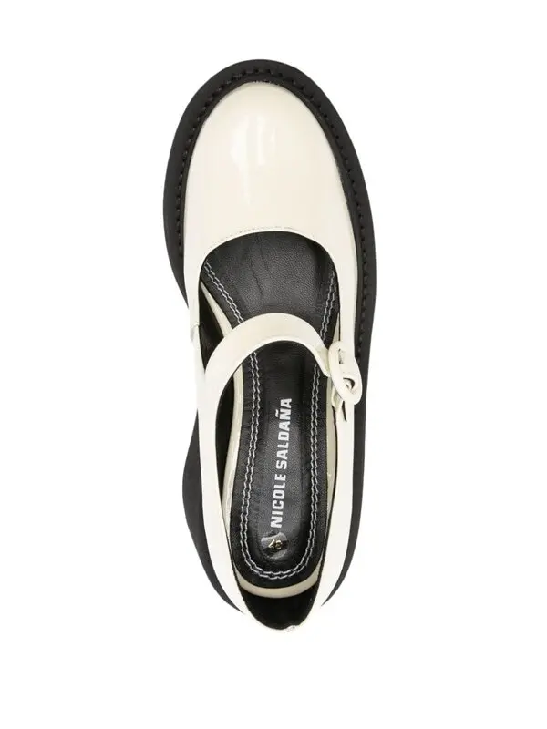 NICOLE SALDANA 75mm Nina Platform Pumps - Neutrals