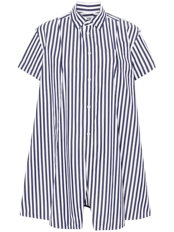 Sacai Striped Cotton Poplin Shirt