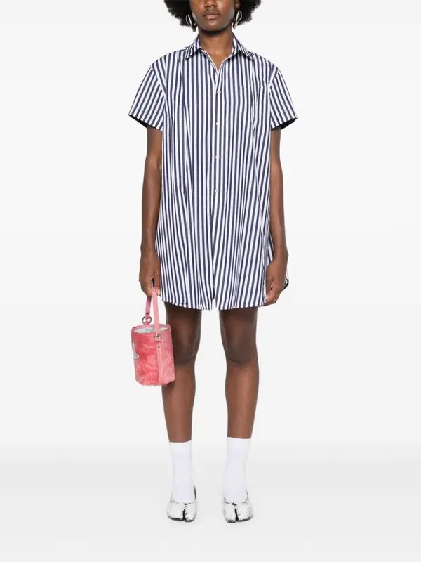 Buy Sacai Striped Cotton Poplin Shirt - White At 8% Off | Editorialist