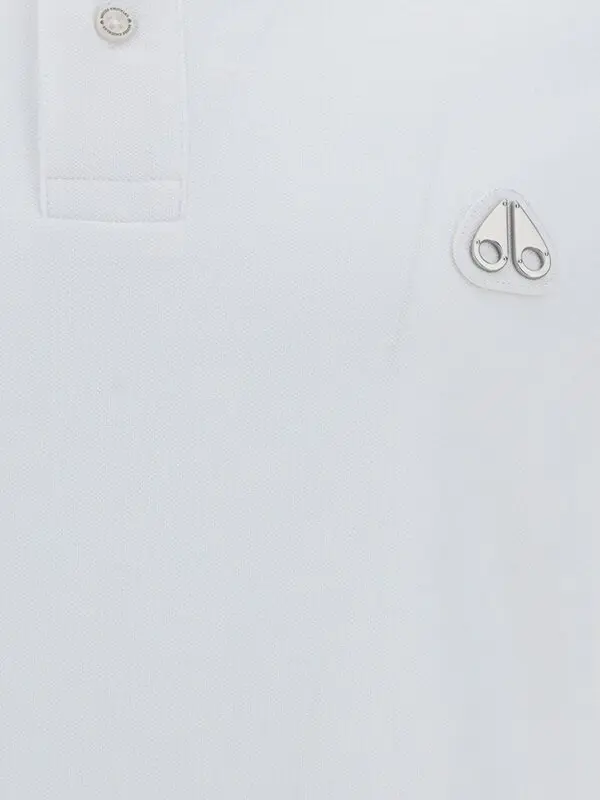 Moose Knuckles Everett Logo-appliqué Polo Shirt - White