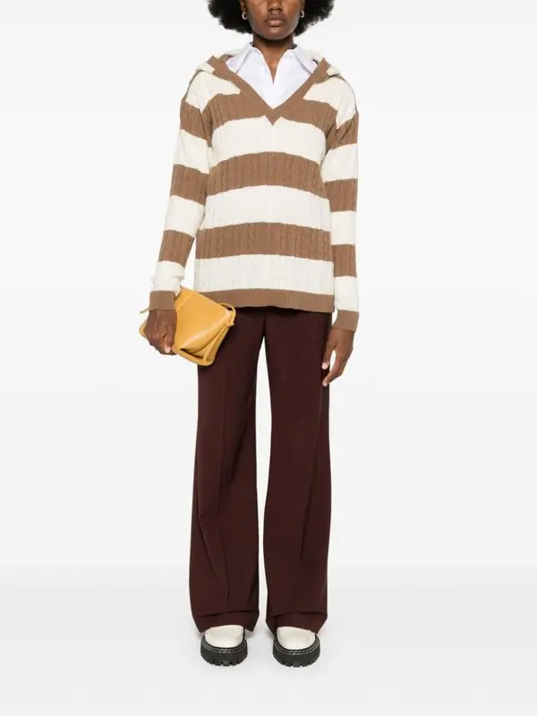 SEMICOUTURE Striped Wool-blend Sweater