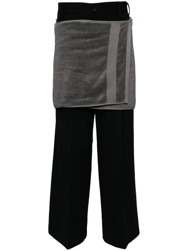 DOUBLET Onsen Felted-finish Trousers - Black