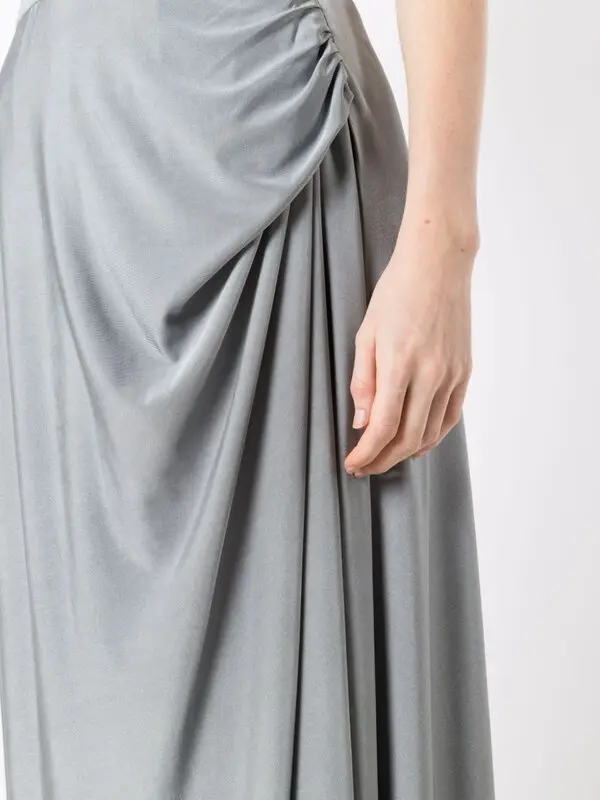 LETHICIA BRONSTEIN Mica Draped-back Gown