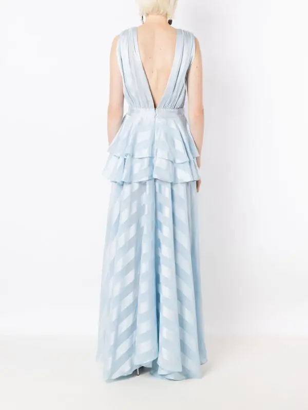 LETHICIA BRONSTEIN Mariah Stripe-pattern Maxi Dress