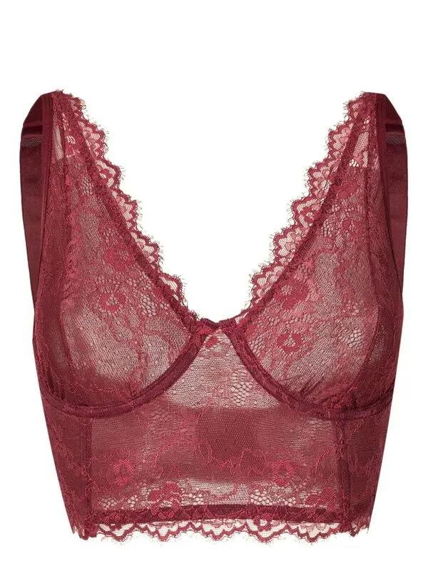 LETHICIA BRONSTEIN Alexandra Floral-lace Bra - Red