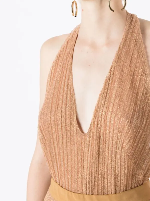 LETHICIA BRONSTEIN Mariah Pleated Bodysuit