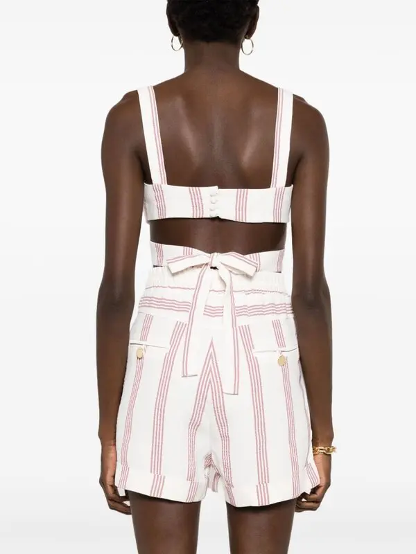 LETHICIA BRONSTEIN Ariane Striped Crop Top