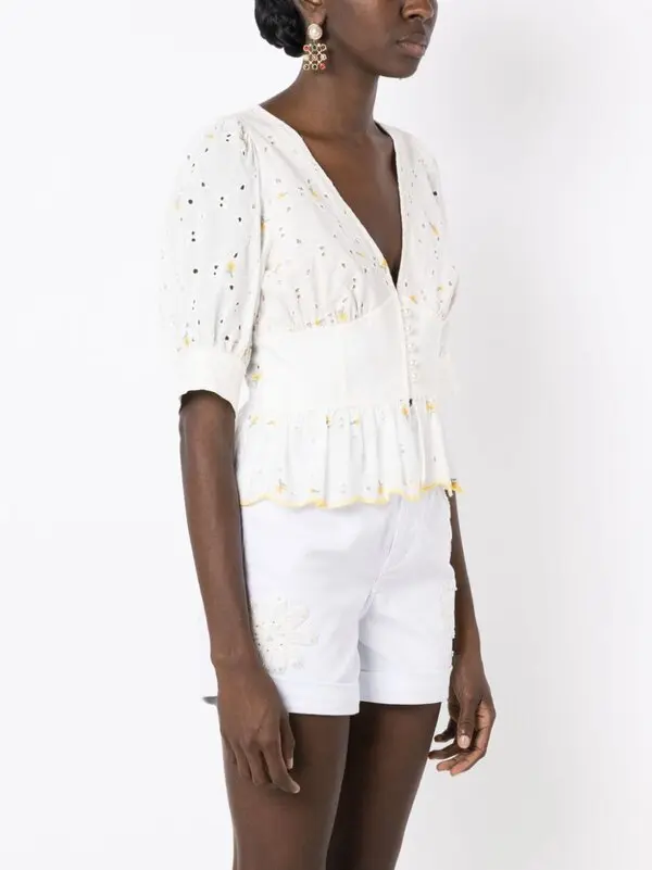 LETHICIA BRONSTEIN Margarida Broderie Blouse