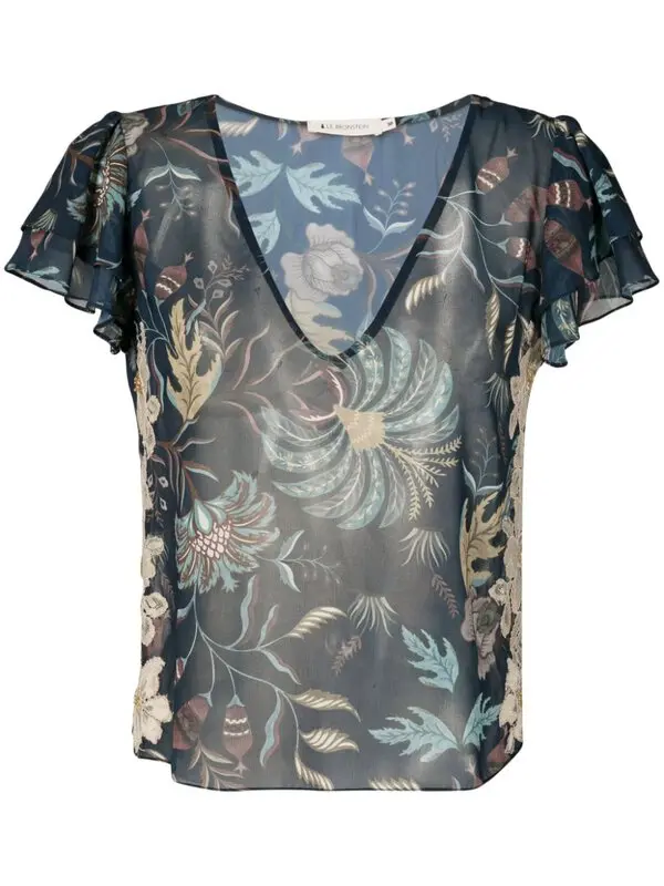 LETHICIA BRONSTEIN Aisha Floral-print Blouse