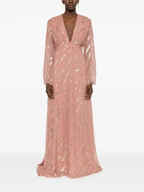 LETHICIA BRONSTEIN Atala Embroidered Gown