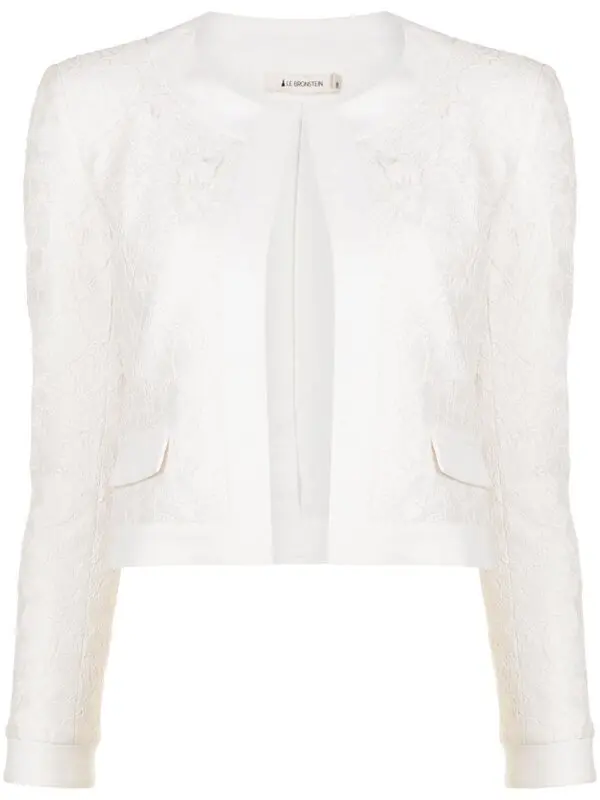 LETHICIA BRONSTEIN Ariana Cropped Jacket - White