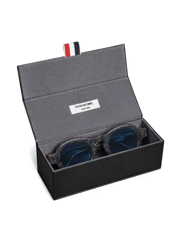 Thom Browne Tortoiseshell Round-frame Sunglasses - Grey