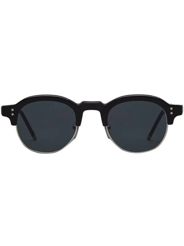 Thom Browne Oval-frame Sunglasses - Black