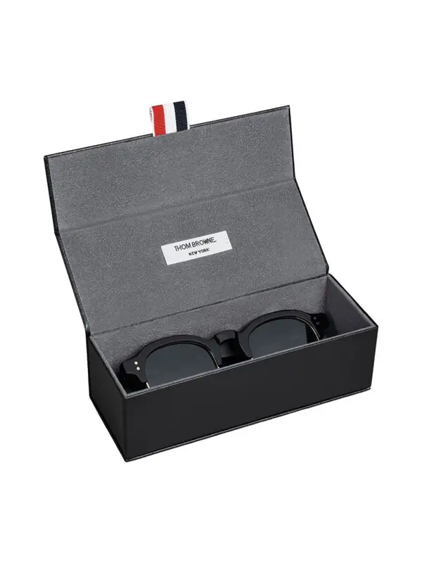 Thom Browne Oval-frame Sunglasses - Black