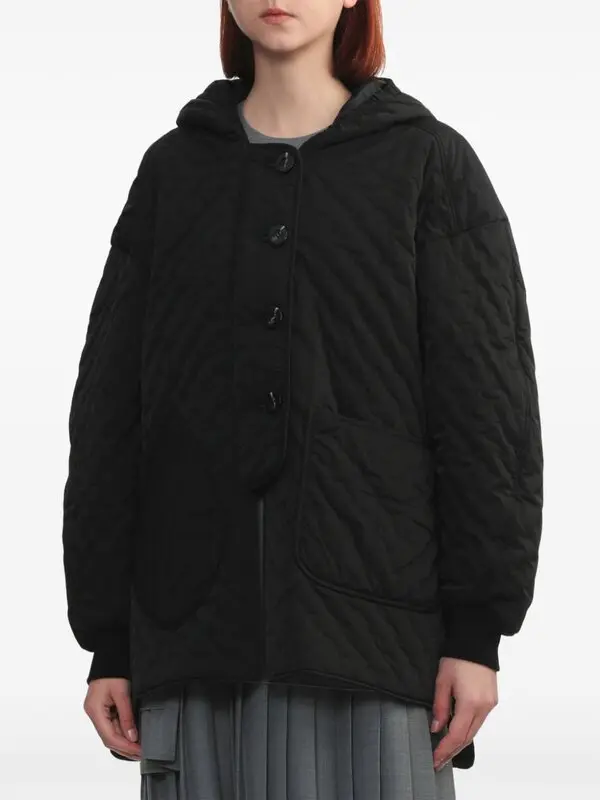 Enfold Dot-Quilting Blouson Jacket In Black - 40% Off | Editorialist